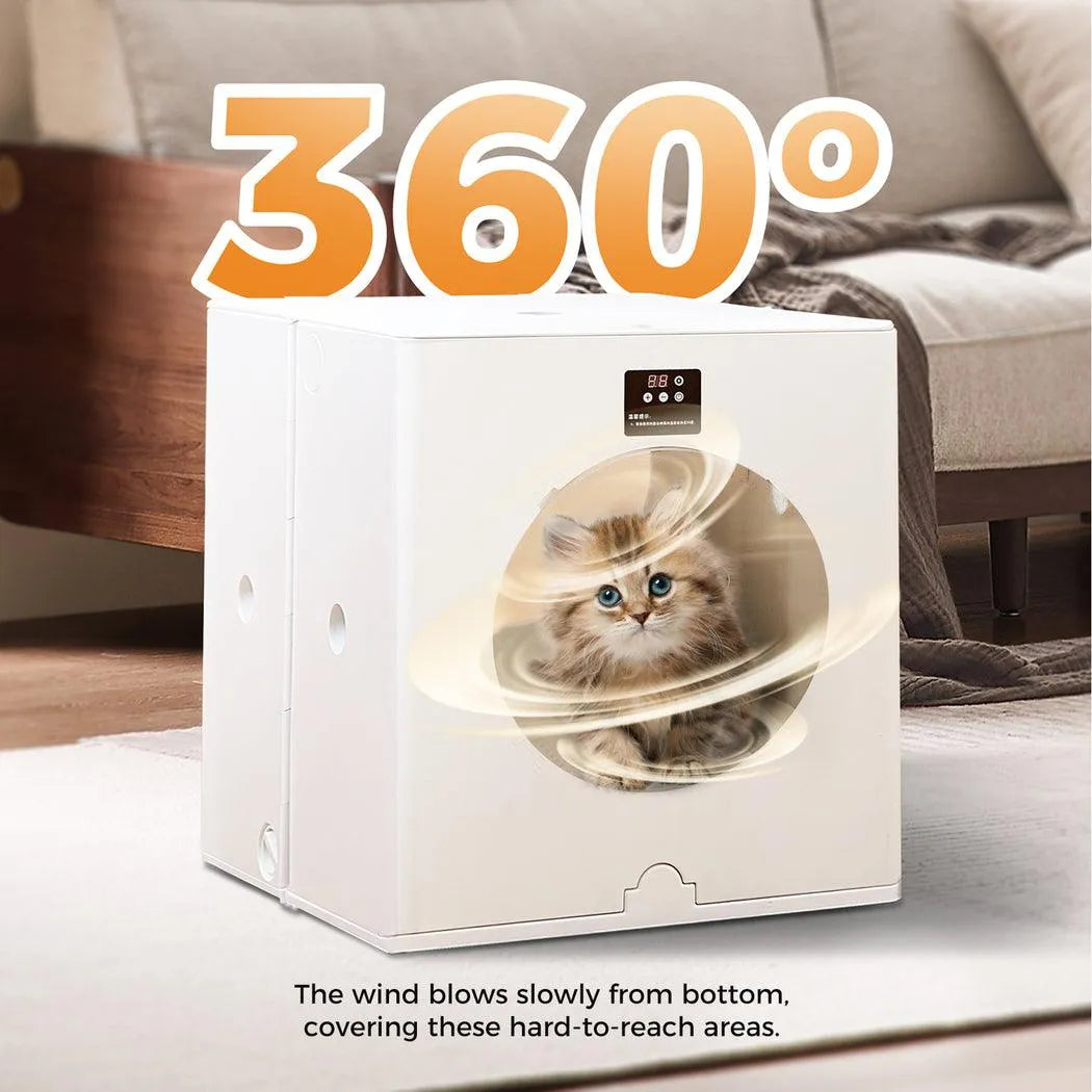 Foldable Automatic Pet Drying Box for Cats & Dogs