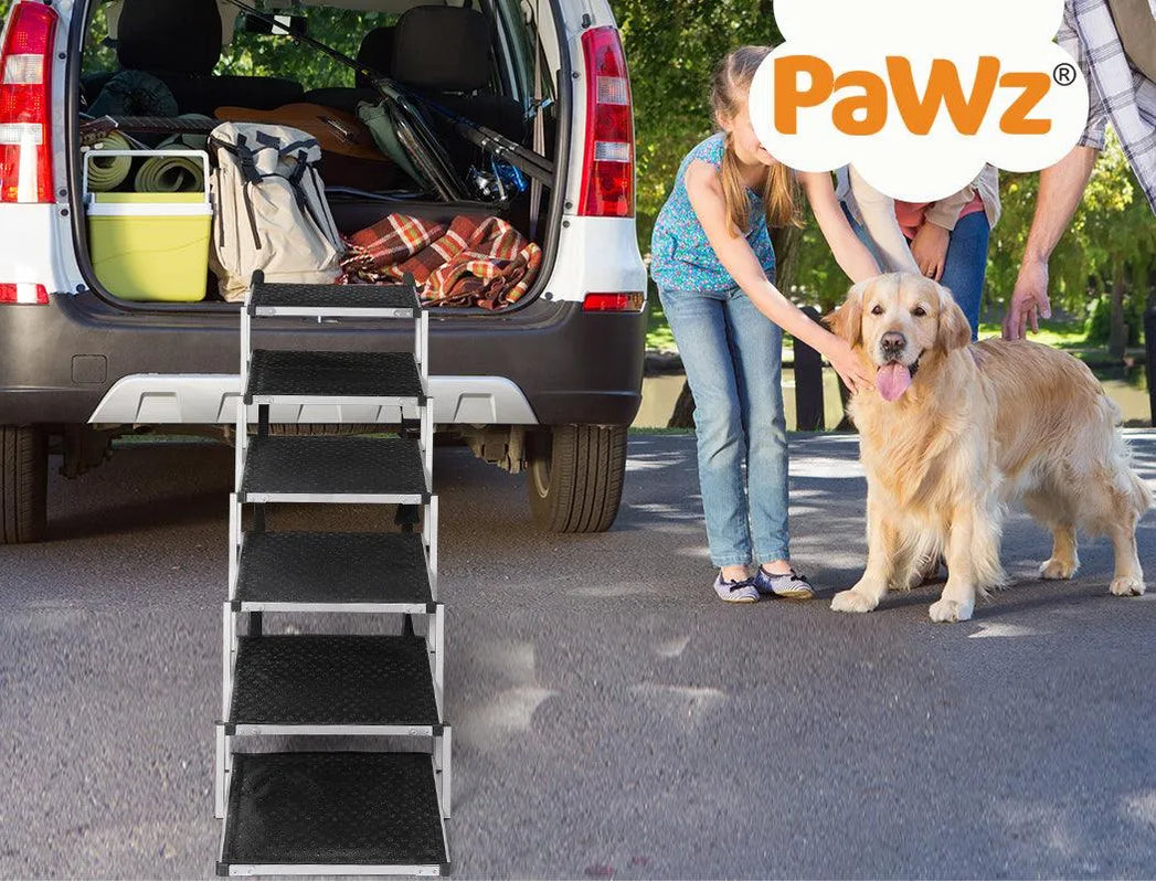 Foldable Aluminum Pet steps - Collapsible Dog Stairs