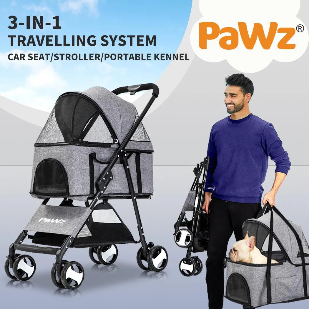 Large Dog Stroller | Dog Pushchair | Pet Foldable Pram — petpawz.com.au