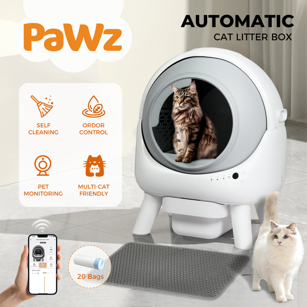 PaWz Smart Cat Litter Box Automatic Self Cleaning with APP Control Odor ...