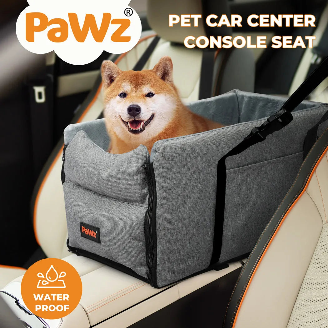 Console Dog Car Seat with Belt – Small Pet Safe