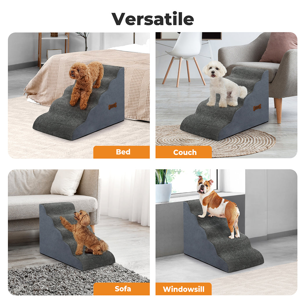 Soft Foam Dog Stairs – Non-Slip Dog Steps for Beds & Couches