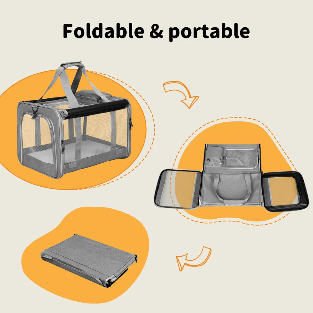 Soft Foldable Pet Crate – Travel with Cats & Dogs