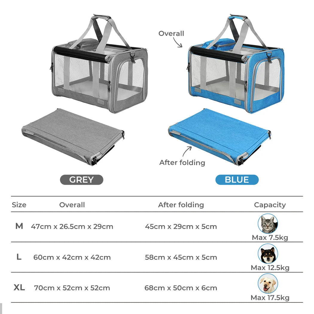 Soft Foldable Pet Crate – Travel with Cats & Dogs