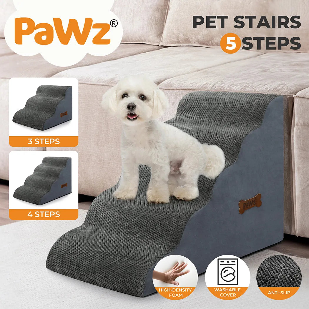 Soft Foam Dog Stairs – Non-Slip Dog Steps for Beds & Couches