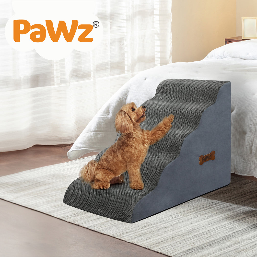 Soft Foam Dog Stairs – Non-Slip Dog Steps for Beds & Couches