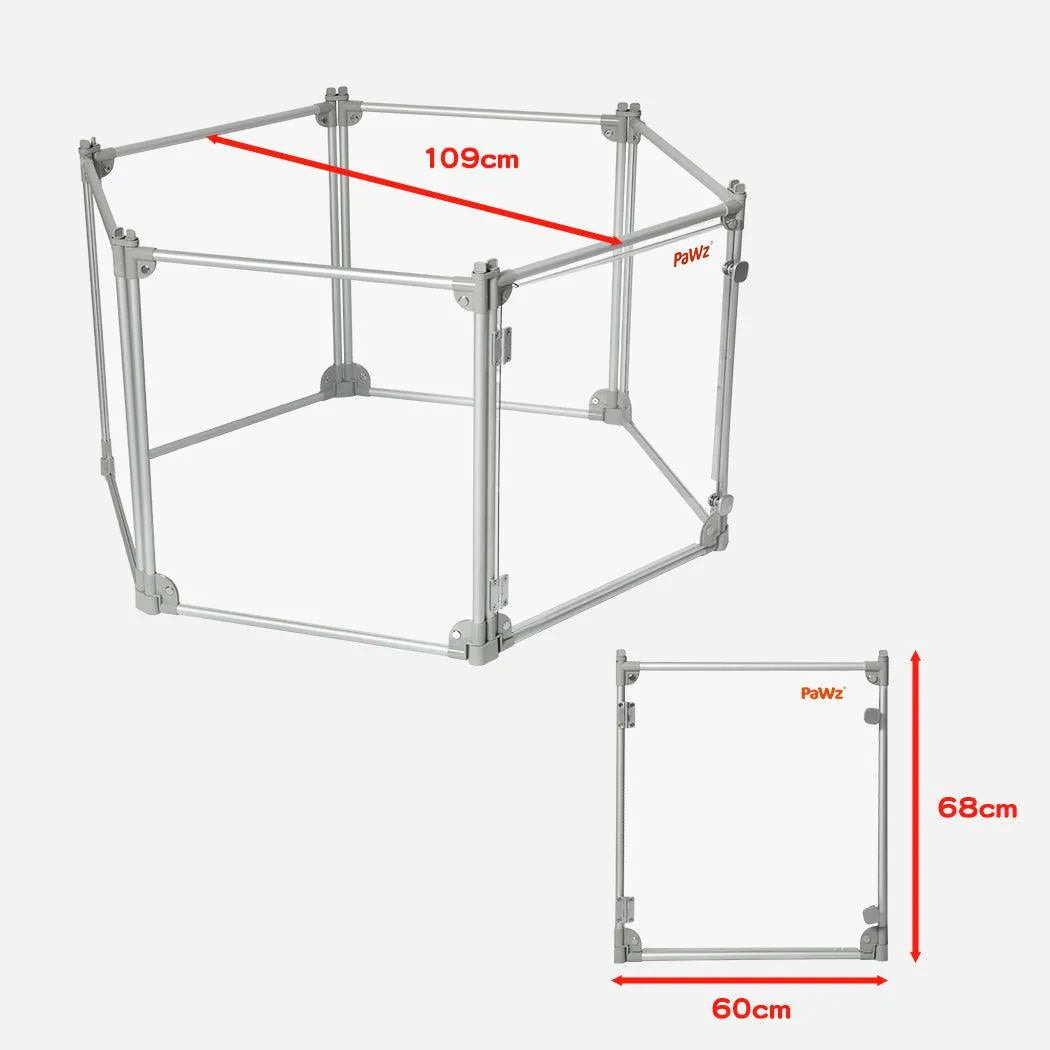 Pawz Pet Playpen Transparent Acrylic Clear Folding Dog Fence Kennel