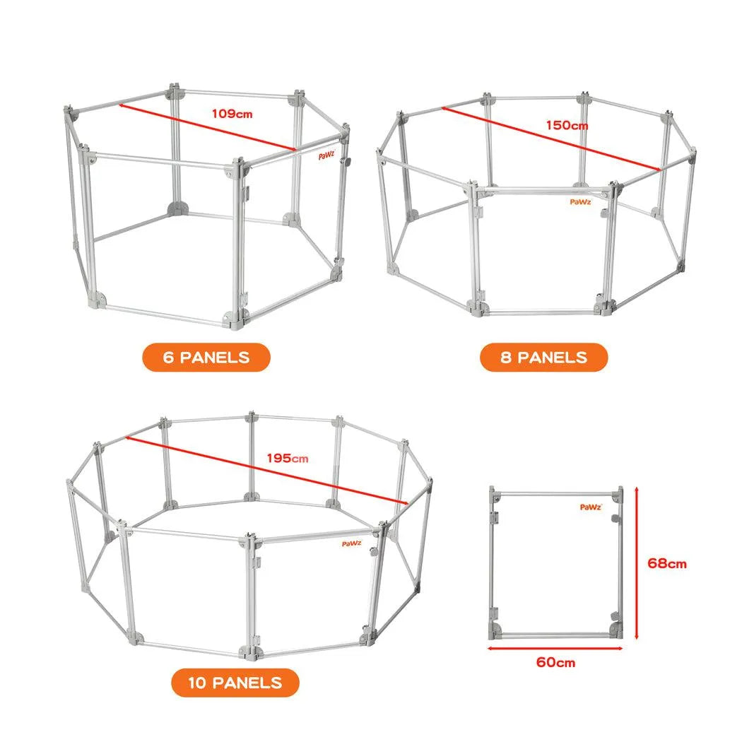 Pawz Pet Playpen Transparent Acrylic Clear Folding Dog Fence Kennel