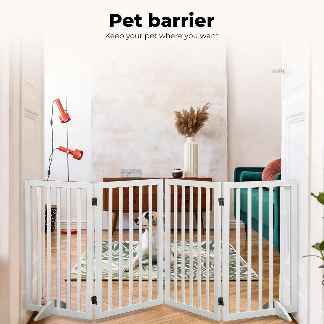 PaWz Wooden Pet Gate - White