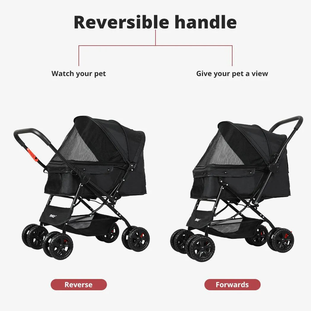 PaWz Pet Dog Stroller Pram 4 Wheels