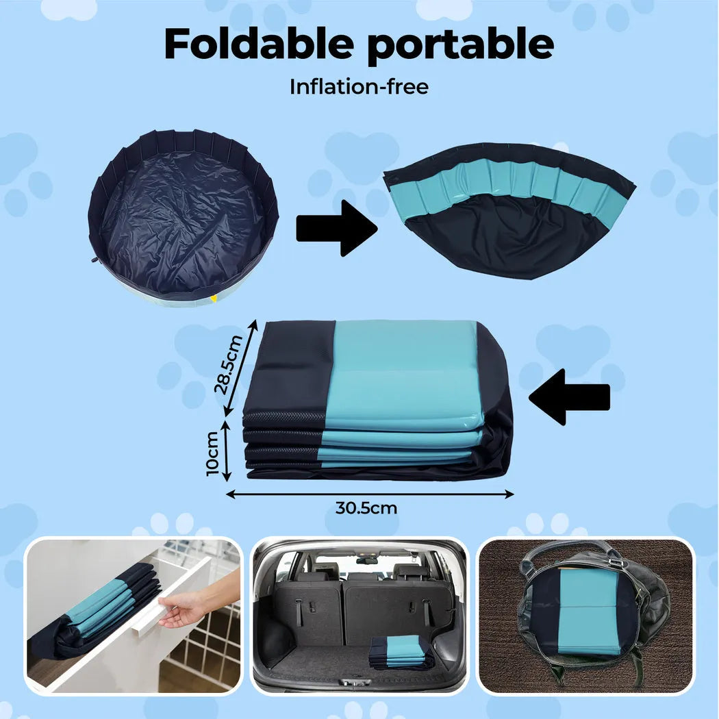 Pawz Pet Dog Pool – Folding 2-in-1 Splash Bath Tub