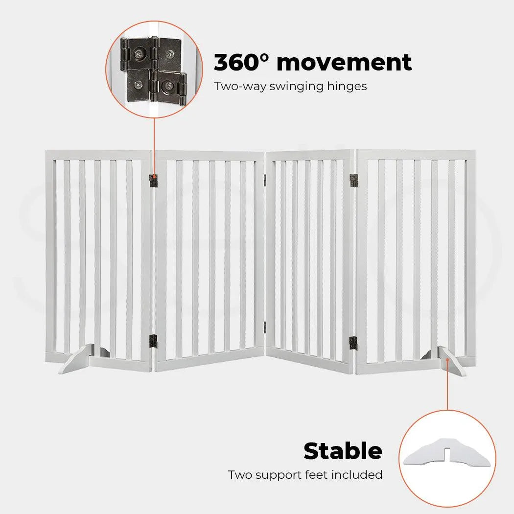 PaWz Wooden Pet Gate - White — petpawz.com.au