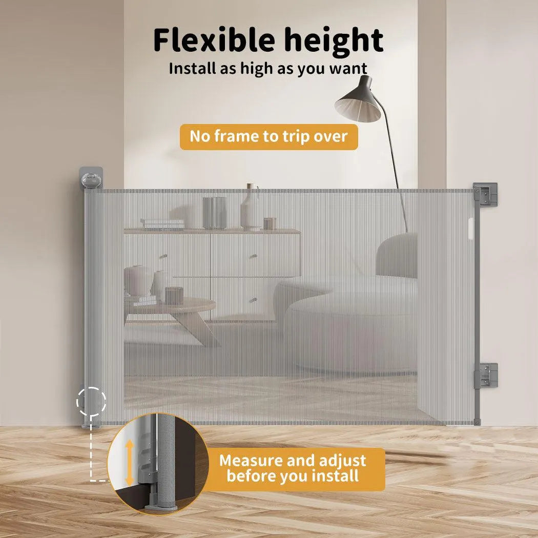 Pet Adjustable Retractable Mesh Pet Gate