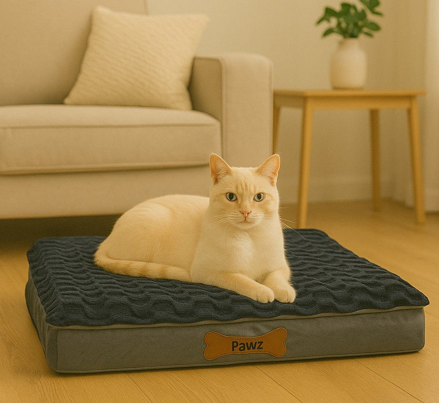 PaWz Cat Mattress – 8cm Memory Foam & Washable Cover