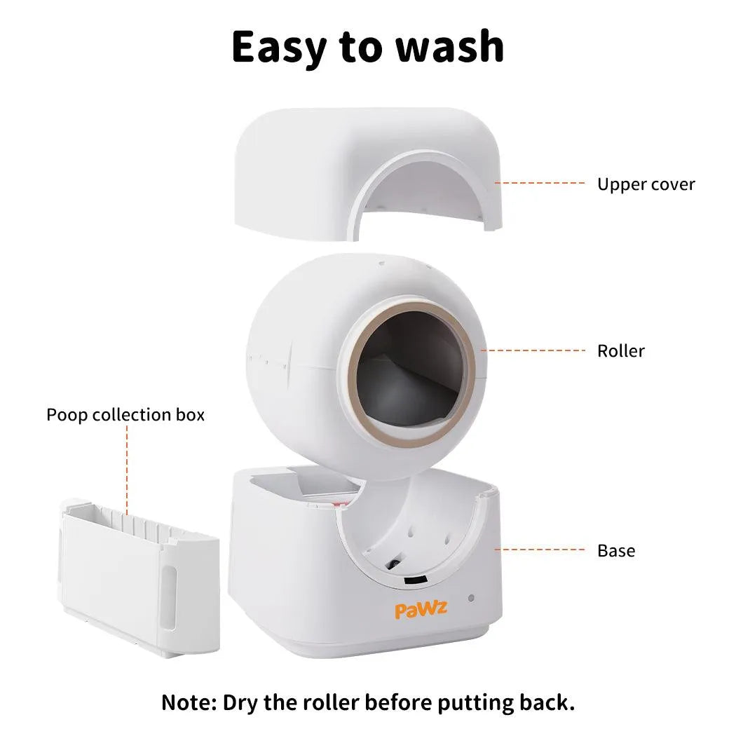 Automatic Cat Litter Box Pawz AutoClean Pro Self Cleaning with App ...