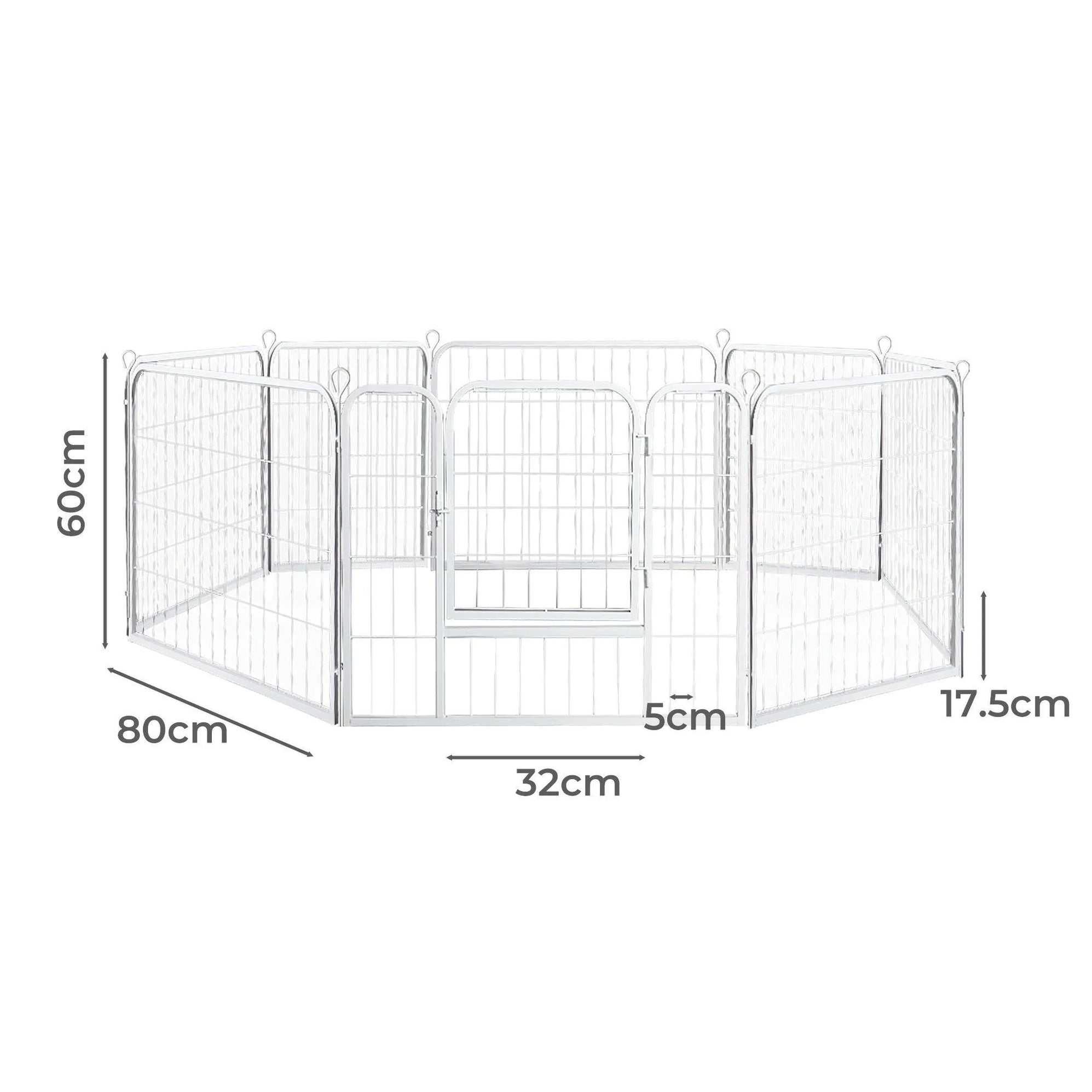 PaWz 8 Panel Playpen White