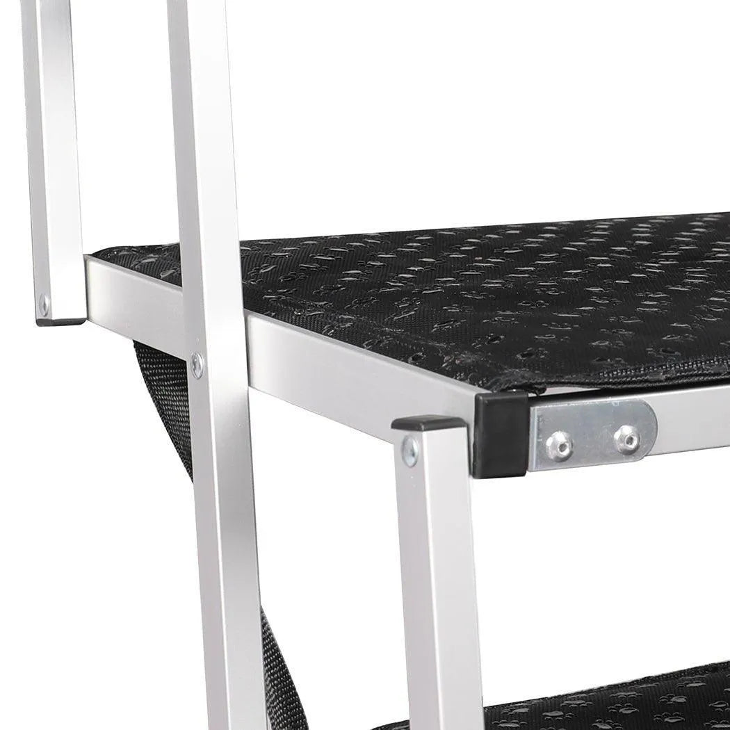 Pawz Foldable Aluminum Pet steps - Collapsible Dog Stairs