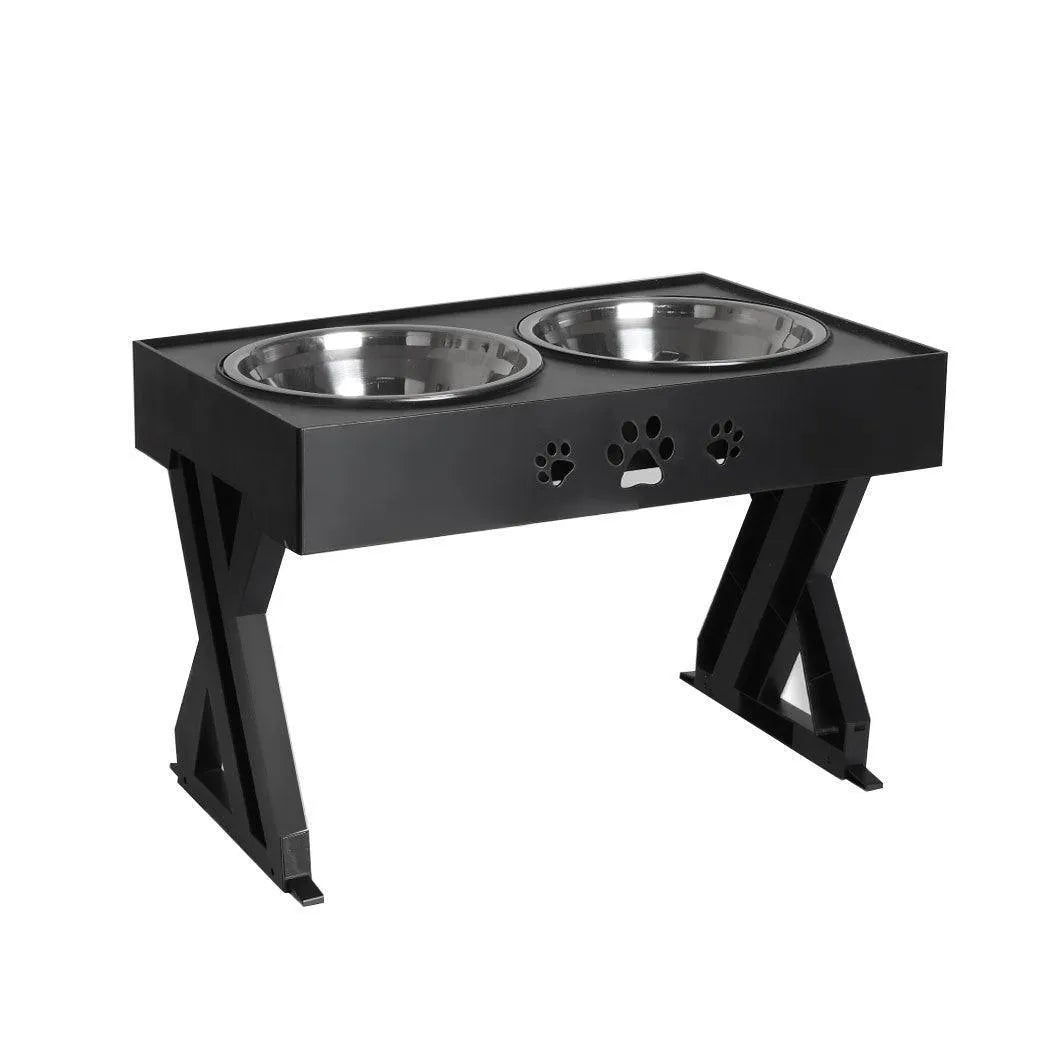 Elevated Dog Bowls | Food Water Double Bowls | Adjustable Height Raised ...