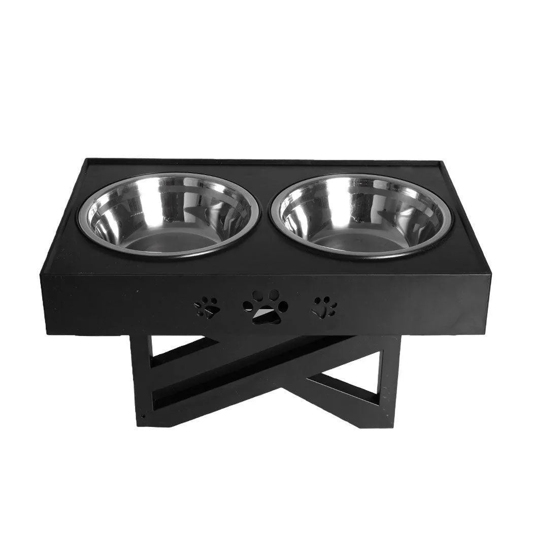 Elevated Dog Bowls | Food Water Double Bowls | Adjustable Height Raised ...